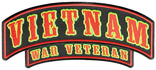Large VIETNAM WAR VETERAN Top Rocker Back Patch - Veteran Owned ...