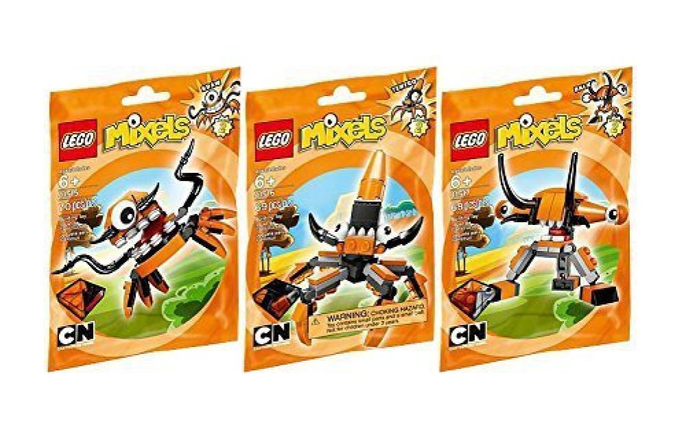 LEGO, Mixels Series 2 Bundle Set of Flexers, Kraw (41515), Tentro ...