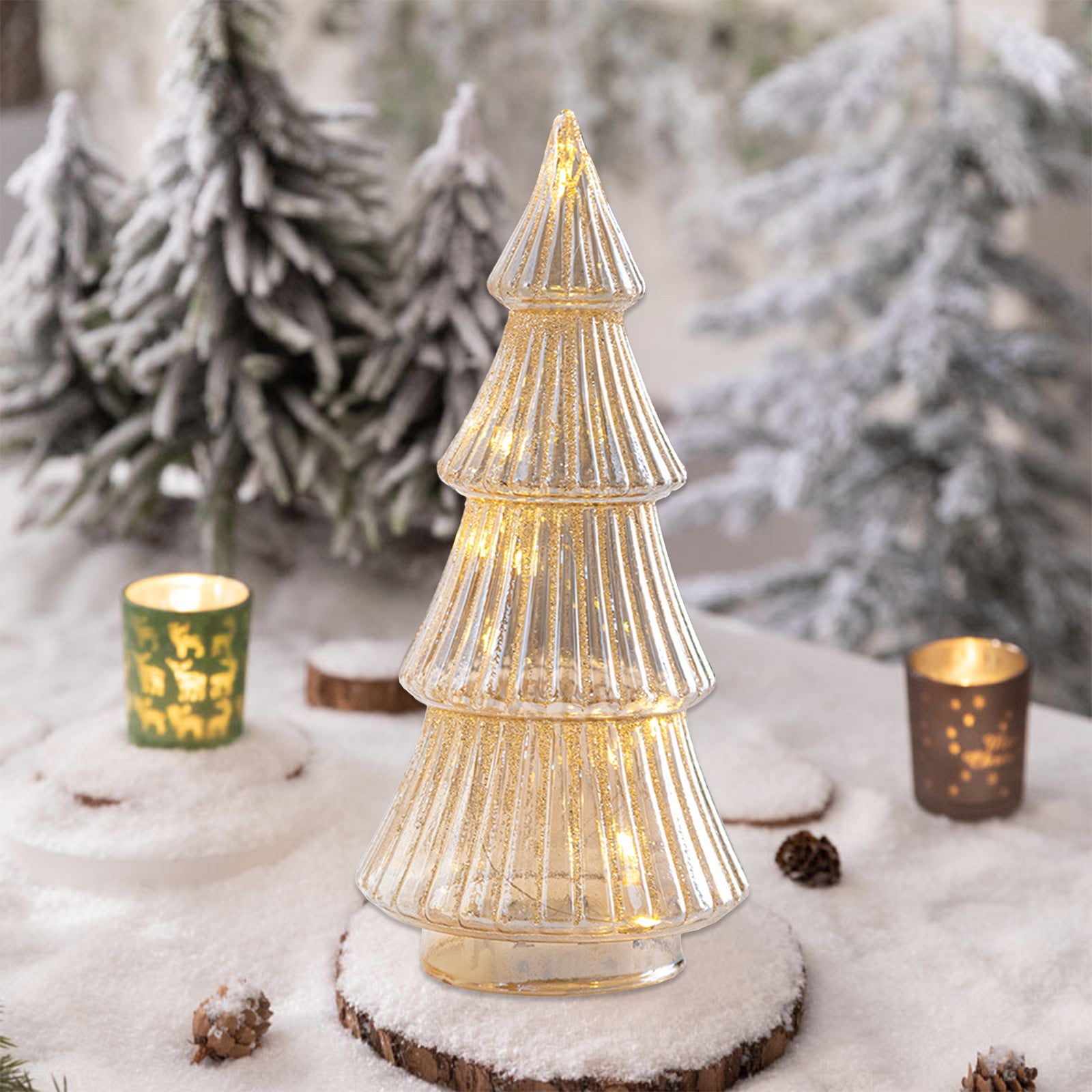 Click here for Yyhds Crystal Glass Christmas Tree Ornaments Lumin... prices