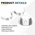Uxcell 6 Pcs Stainless Steel Double Line Clamp 57 mm / 2 1/4 inch Fuel ...