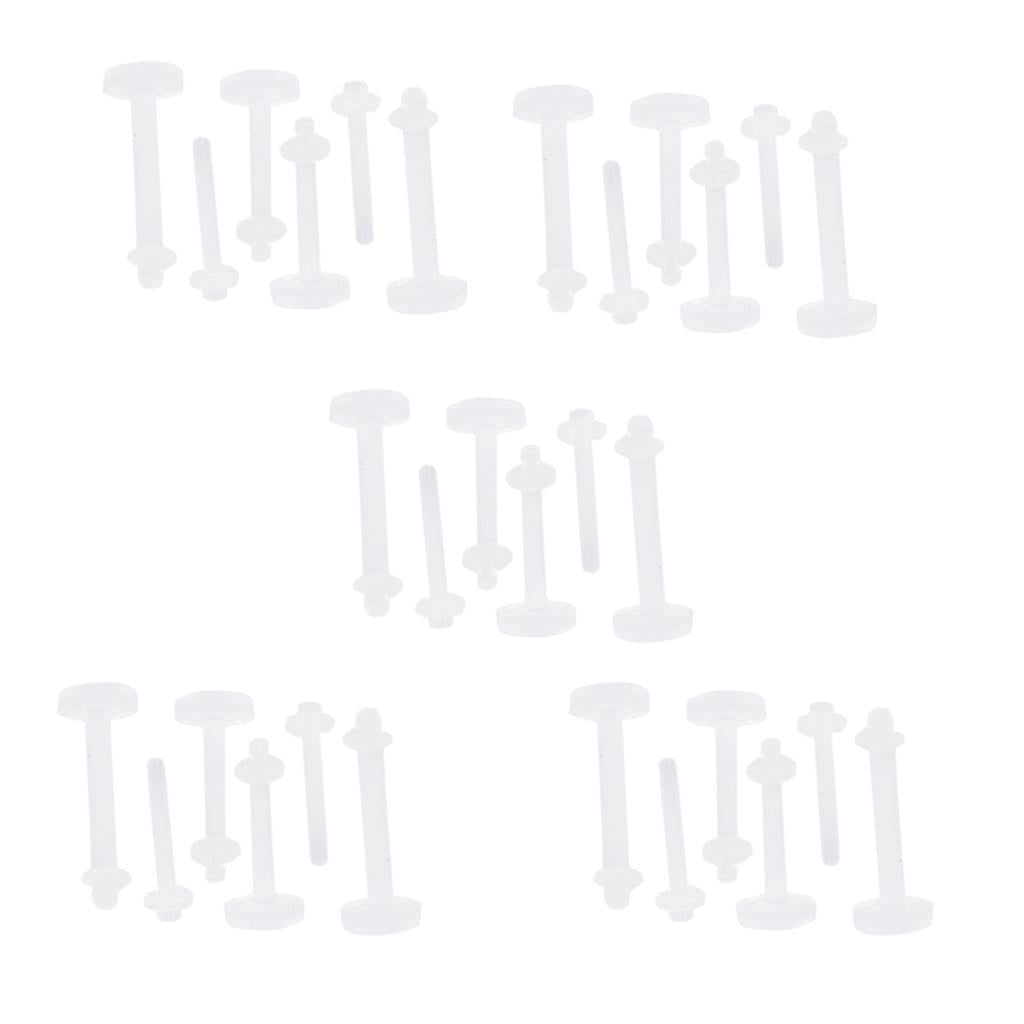 Of 16G And 18G Clear Acrylic Lip Rings Labret - Walmart.com