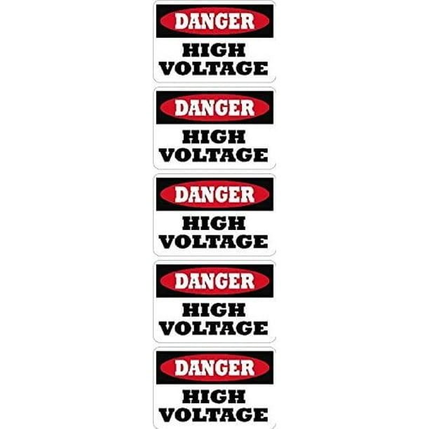 (x5) Danger - High Voltage Vinyl Decals 3M Reflective stickers Safety ...