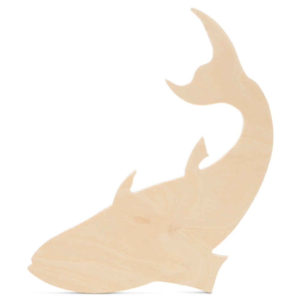 Leaping Fish Cutout 10 x 11-inches, Pack of 50 Unfinished Wood Crafts ...
