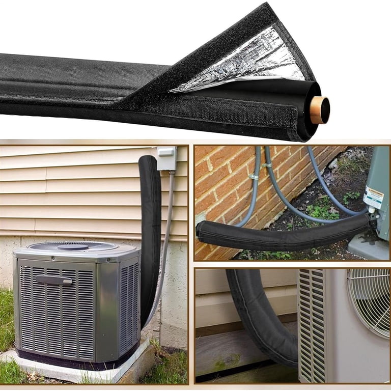 Pipe Insulation Cover 3 Layers HVAC Copper ｜72x10.3 Inch Outdoor Pipe ...