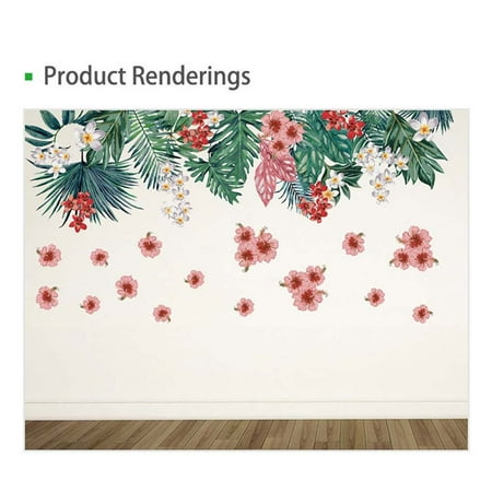 thinsony 4 Pieces Green Plants Wall Home Decor Decals Removable ...