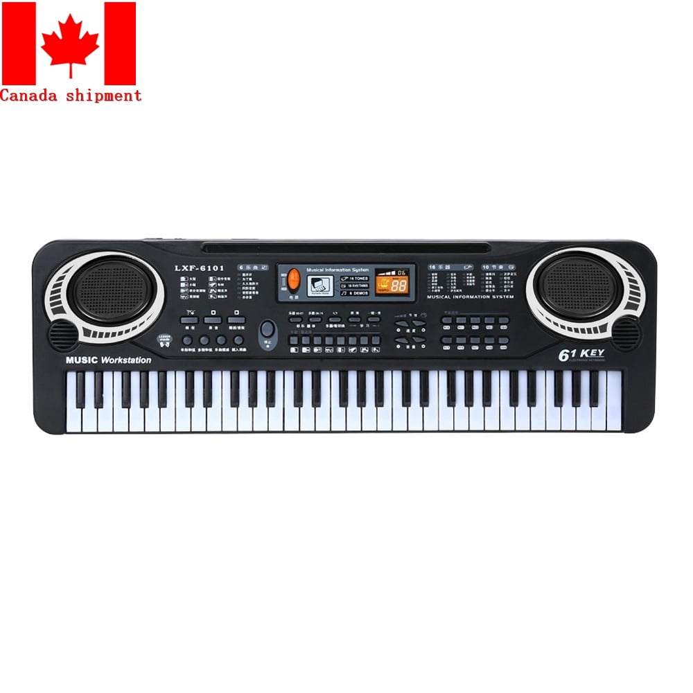 61 Keys Black Digital Music Electronic Keyboard KeyBoard Electric Piano ...