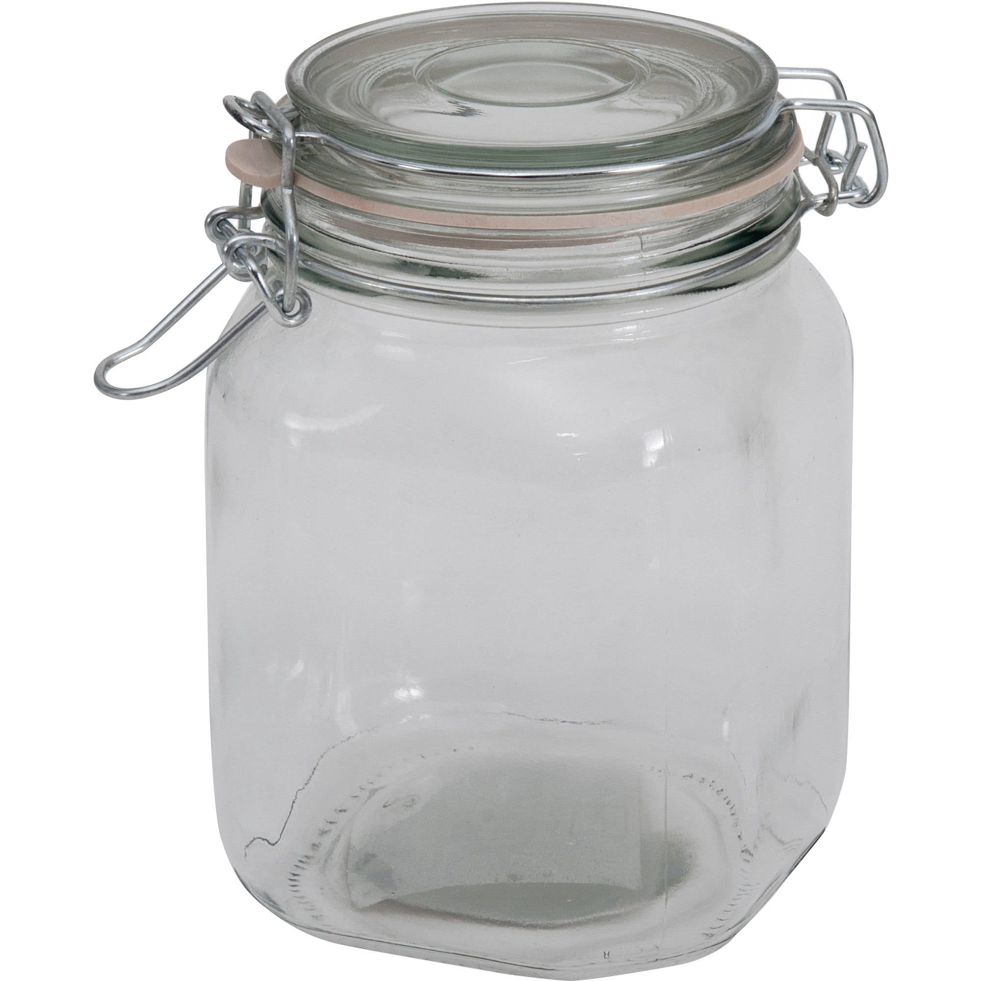 Mainstays 38 Oz Clear Glass Jar With Clamp Lid Walmart Mainstays 38 Oz Clear Glass Jar With Clamp Lid Walmart