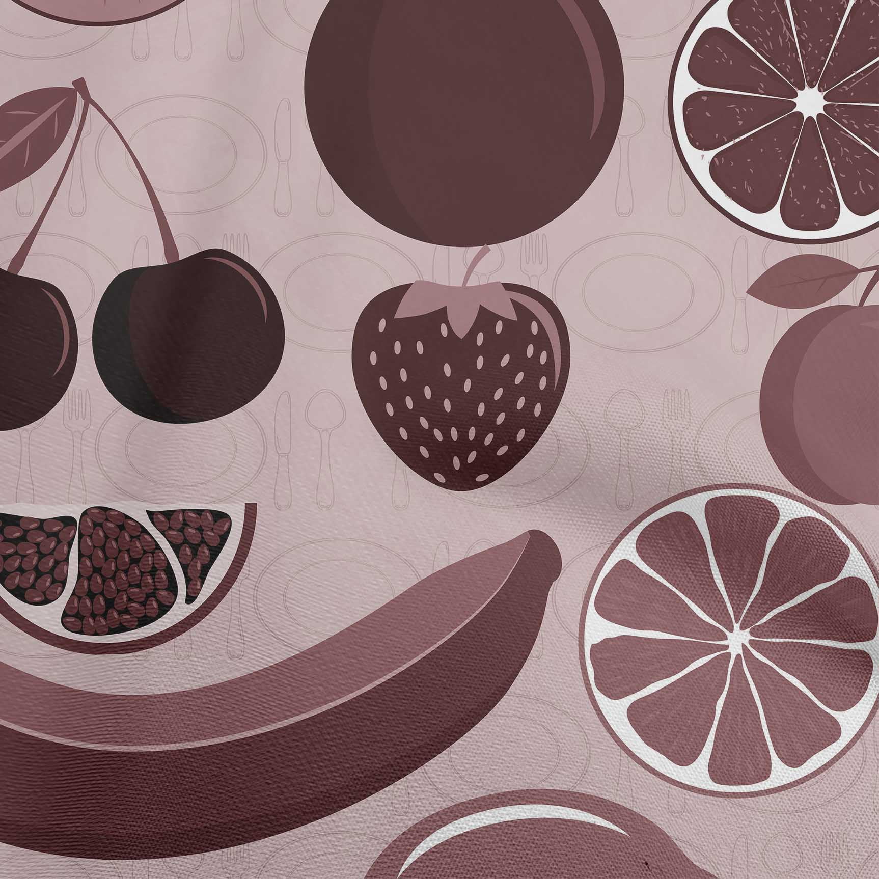 oneOone Silk Tabby Light Pink Salmon Fabric Fruits Dress Material ...
