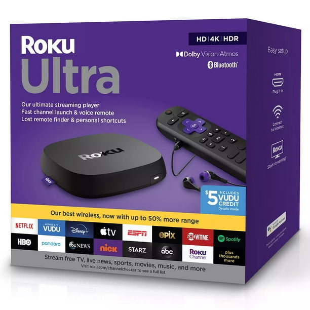 Roku Ultra 2020 Streaming Media Player HD/4K/HDR/Dolby Vision - Walmart ...