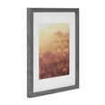 DesignOvation Gallery 11" X 14" Matted to 8" X 10" Grey Picture Frame ...