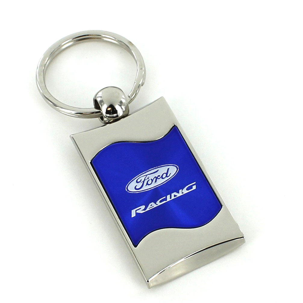 Au-TOMOTIVE GOLD Ford Racing Rectangular Wave Blue Key Fob - Walmart.com