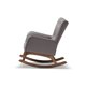 Baxton Studio Waldmann Fabric Wingback & Slat Back Rocking Chair, Grey ...