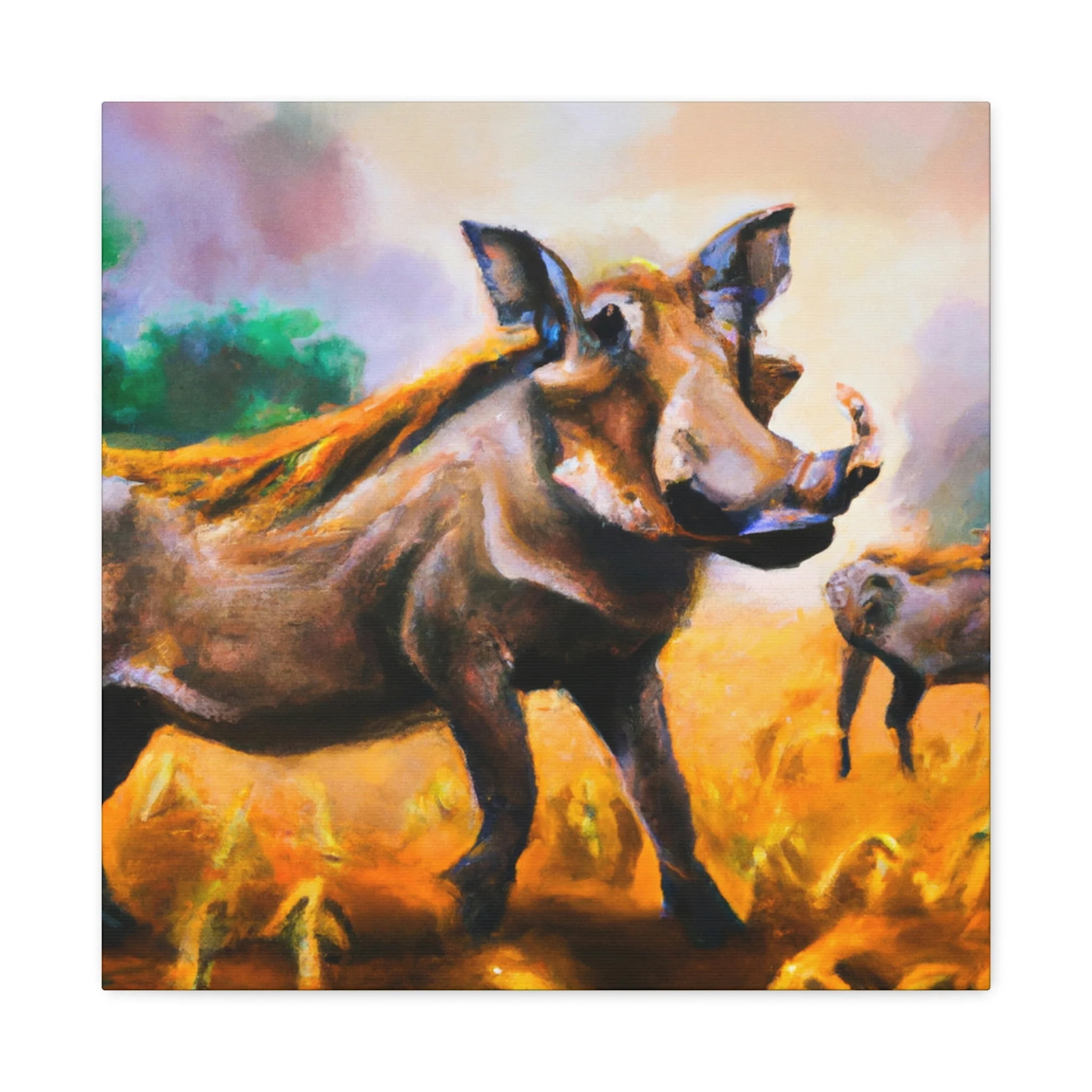 Warthog in Repose - Canvas - Walmart.com