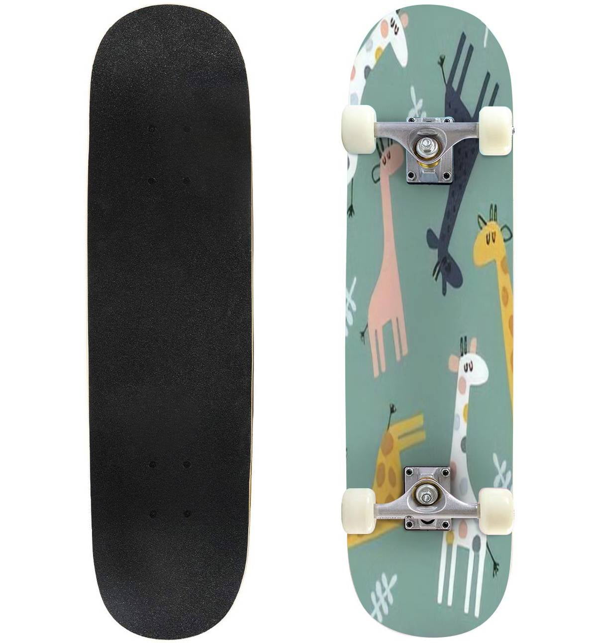 Baby seamless vector pattern Cute giraffe on green background Outdoor ...