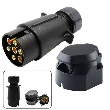 Ruibeauty European 7Pin Plug Socket Rv Connector Plug Socket Trailer ...