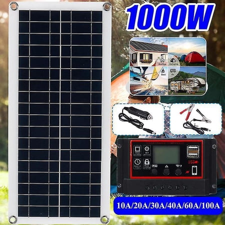 1000w Solar Panel Kit 10-100a 12v Battery Charger Controller Caravan ...