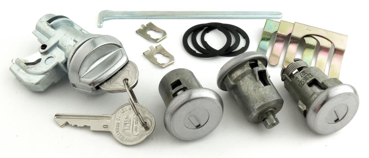 JEGS 18074 Ignition Door & Trunk Lock Set 1968 GM Models Set Includes ...
