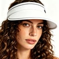 Achuyrbd Women's Wide Brim Foldable Sun Visor Hat, Adjustable Hollow ...
