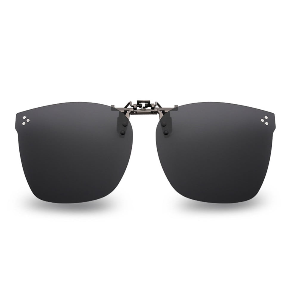 Clip On Sunglasses Rimless Clips Onto Nearsighted Glasses for Men Women ...