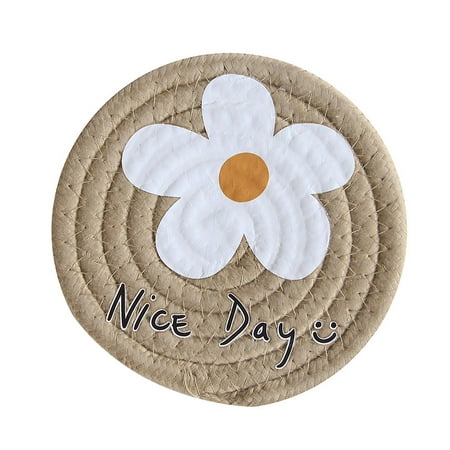 Heat-resistant Mat Cotton Slip-proof Round Insulation Pads For Cooking ...