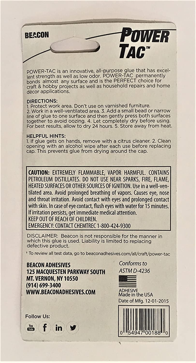 Beacon Adhesives Power-Tac Permanent Glue Nepal | Ubuy