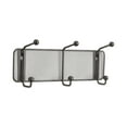 Onyx Mesh Wall Racks, 3 Hook, 14.75w x 3d x 5.5h, Black - Walmart.com