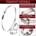 24Pcs Stainless Steel Hose Clamps, 13-19mm (1/2" to 3/4") Adjustable ...