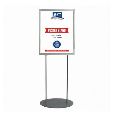 M&T Metal Eco Info Board, 24x36 Inches, Double Sided Poster Holder ...