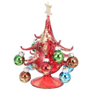 Glitzhome LED Christmas Tree Glass Bottle, Happy Holidays - Walmart.com