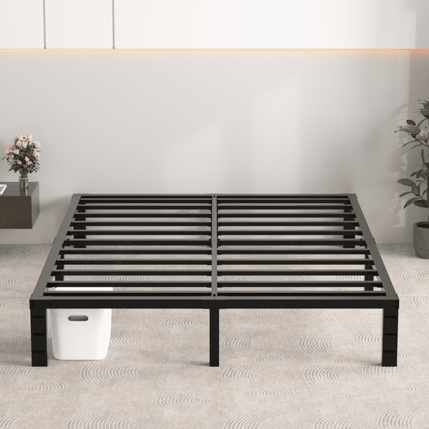 King Bed Frame, GELBIY King Size Metal Platform Bed Frame with 12 ...