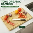 24x16 Inch Extra Large Bamboo Cutting Board with Juice Groove & Handles ...