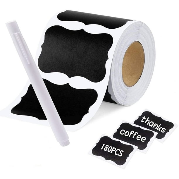 180Pcs Chalkboard Labels, Reusable Waterproof Blackboard Stickers with ...