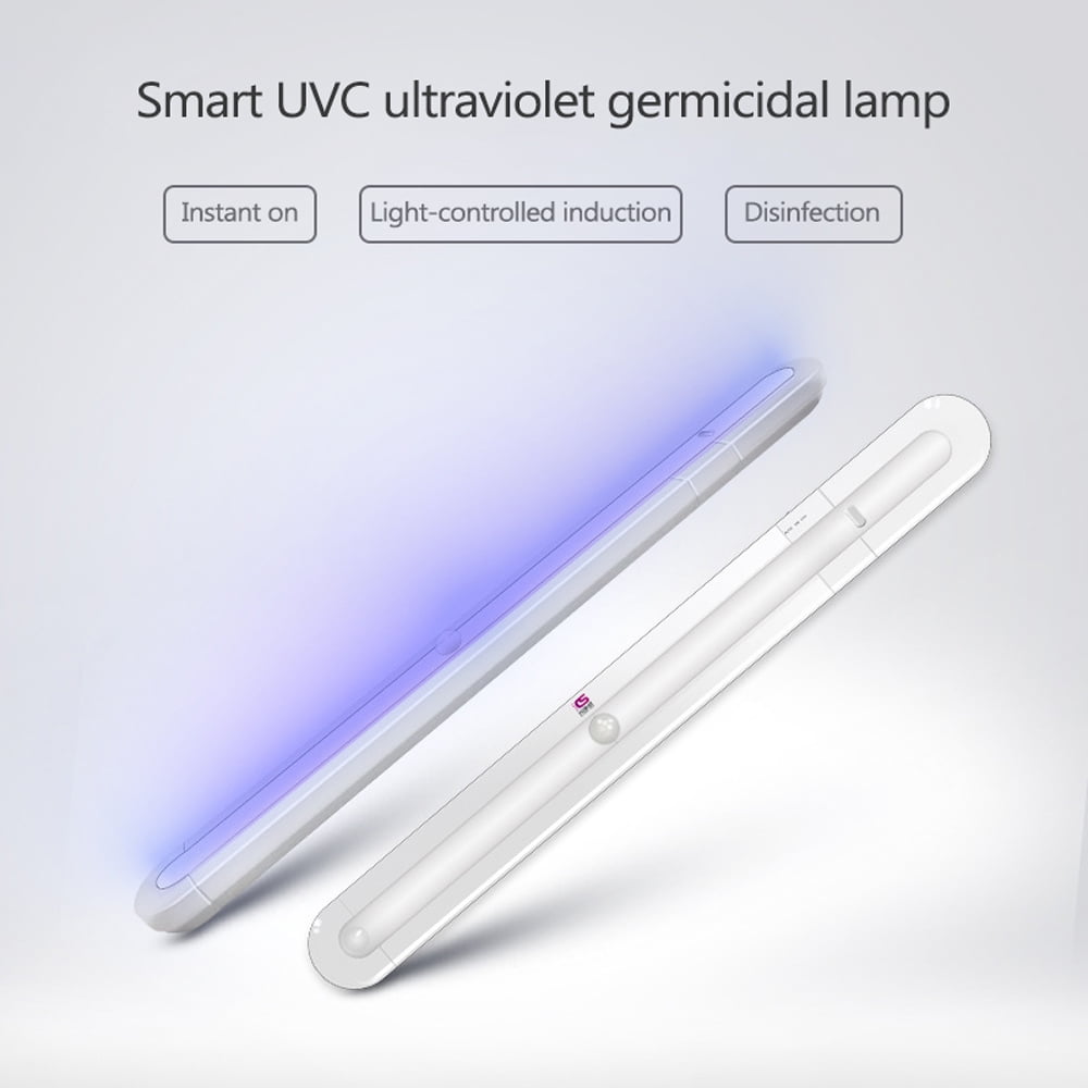 Intelligent UVC Ultraviolet Sterilization Lamp LED Sense Light Portable ...