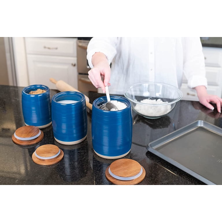 Navy Blue Kitchen Canisters Nat & Jules Lidded Navy Blue 6 Inch