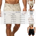 Bpyeka Men's Summer Linen Pleated Chino Shorts, Button Closure Waist ...