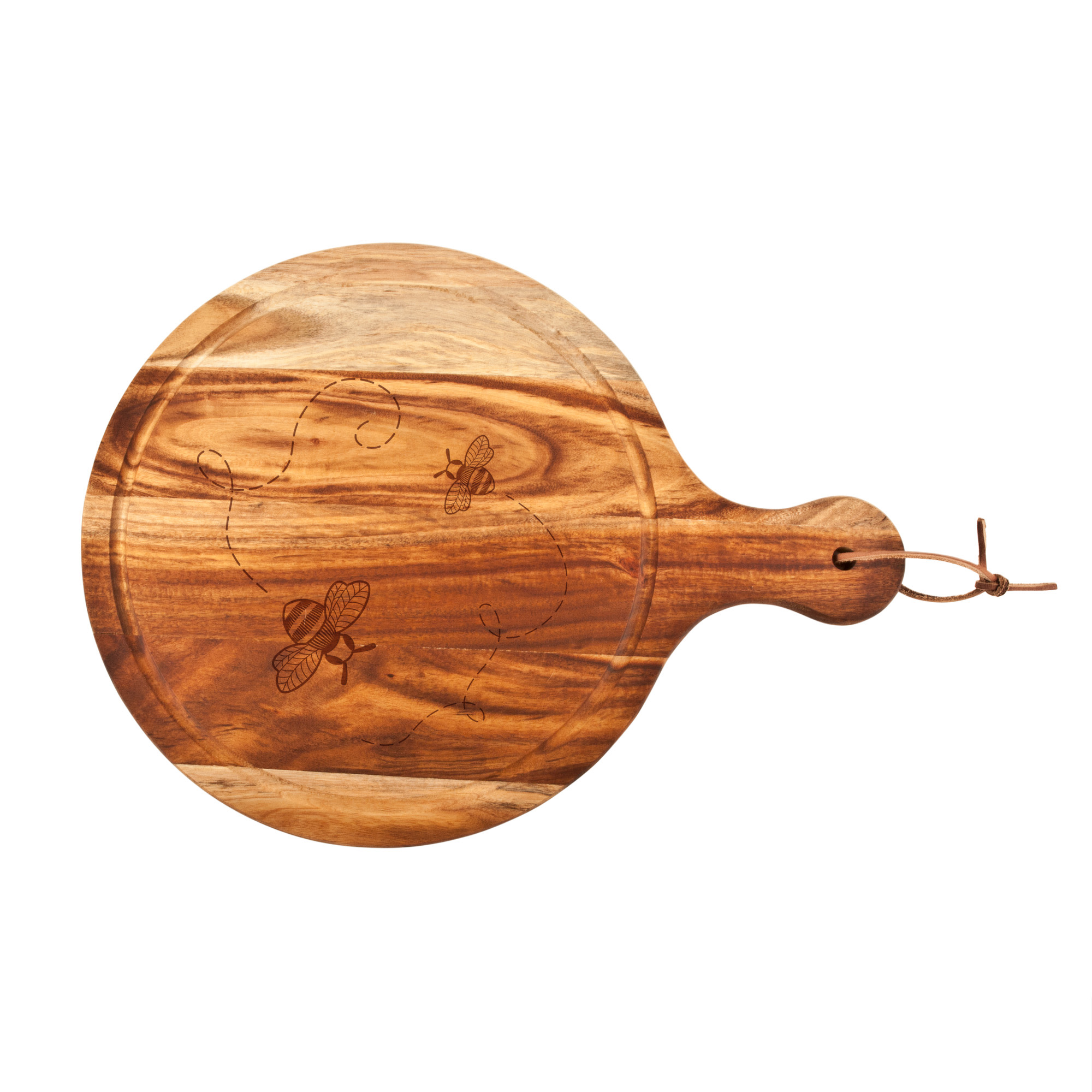 Bee Pattern Round Wooden Cheese Board - Walmart.com
