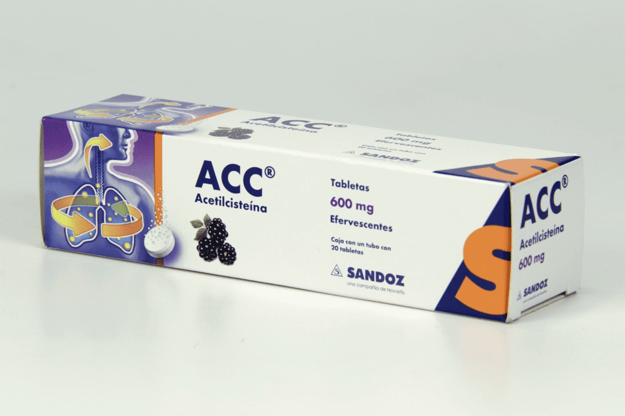 ACC 600 mg tabletas efervescentes 20 pzas | Walmart en línea