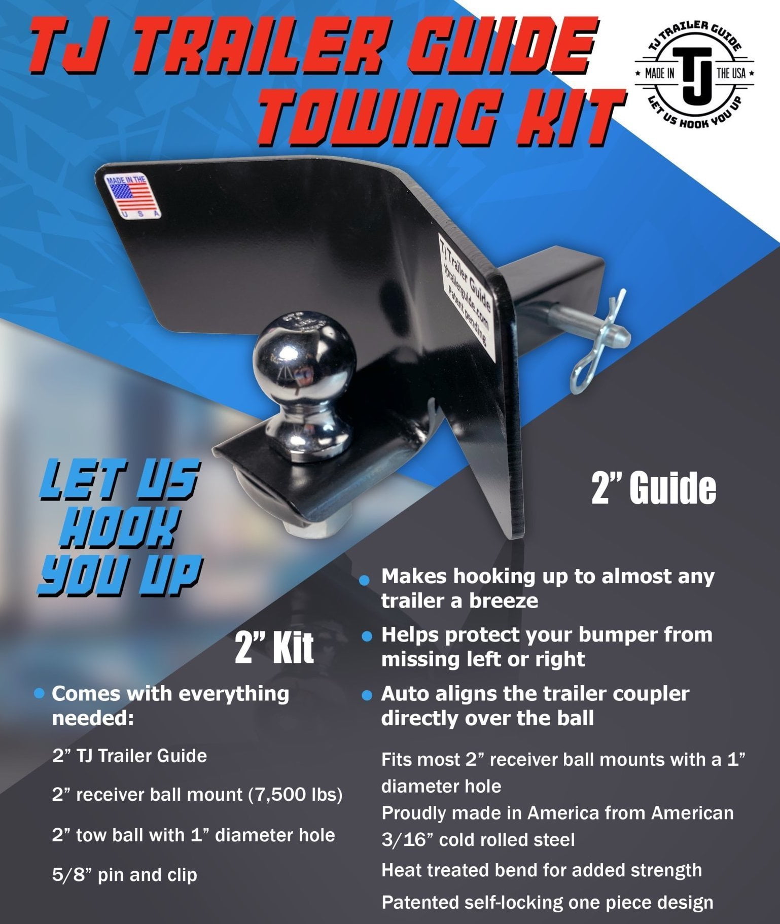 2" TJ Trailer Guide Towing Kit - Walmart.com
