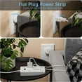 8-Outlet Surge Power Strip with 6 USB(1 USB-C), 5FT Flat Plug Cord ...