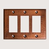 Monarch Abode Pure Copper Hammered Quad Rocker Wall Plate - Walmart.com