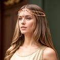 Unique Bargains Elegant Headpiece Faux Diamond Wooden Beads Hair Chain ...