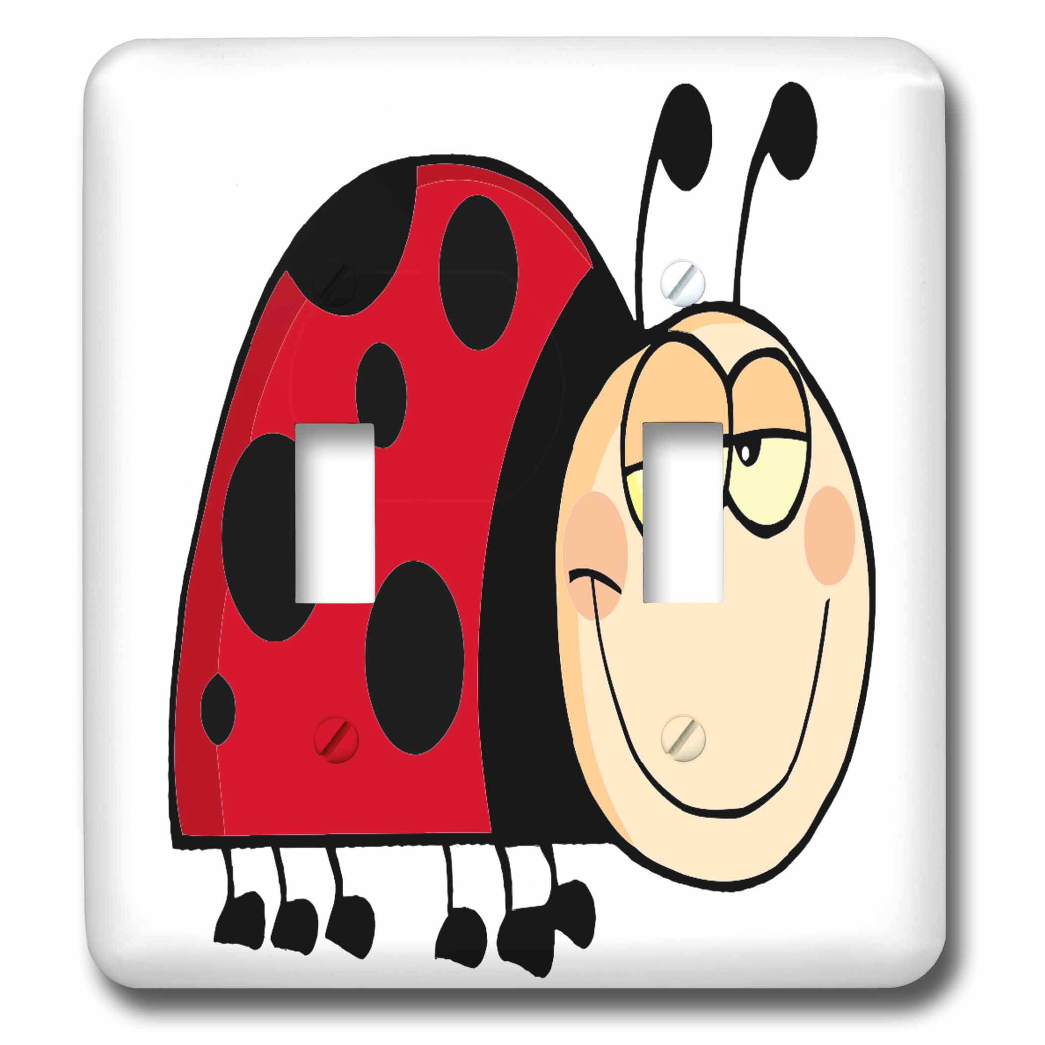 Cute Goofy Cartoon Grinning Little Ladybug double toggle switch lsp ...