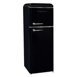 Frigidaire 7.5 Cu. Ft. Top Freezer Refrigerator in BLACK, Rounded ...