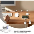 6 Pack Magnetic Cable Clip Organizer Cord Holder, Adhesive Cable ...