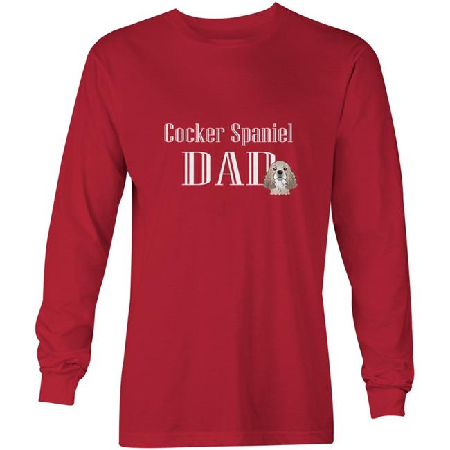 Carolines Treasures BB5224-LS-RED-M Cocker Spaniel Dad Long Sleeve Red ...
