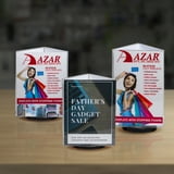 Azar 193722 5"W x 7"H Three-Sided Revolving Sign Holder - Walmart.com