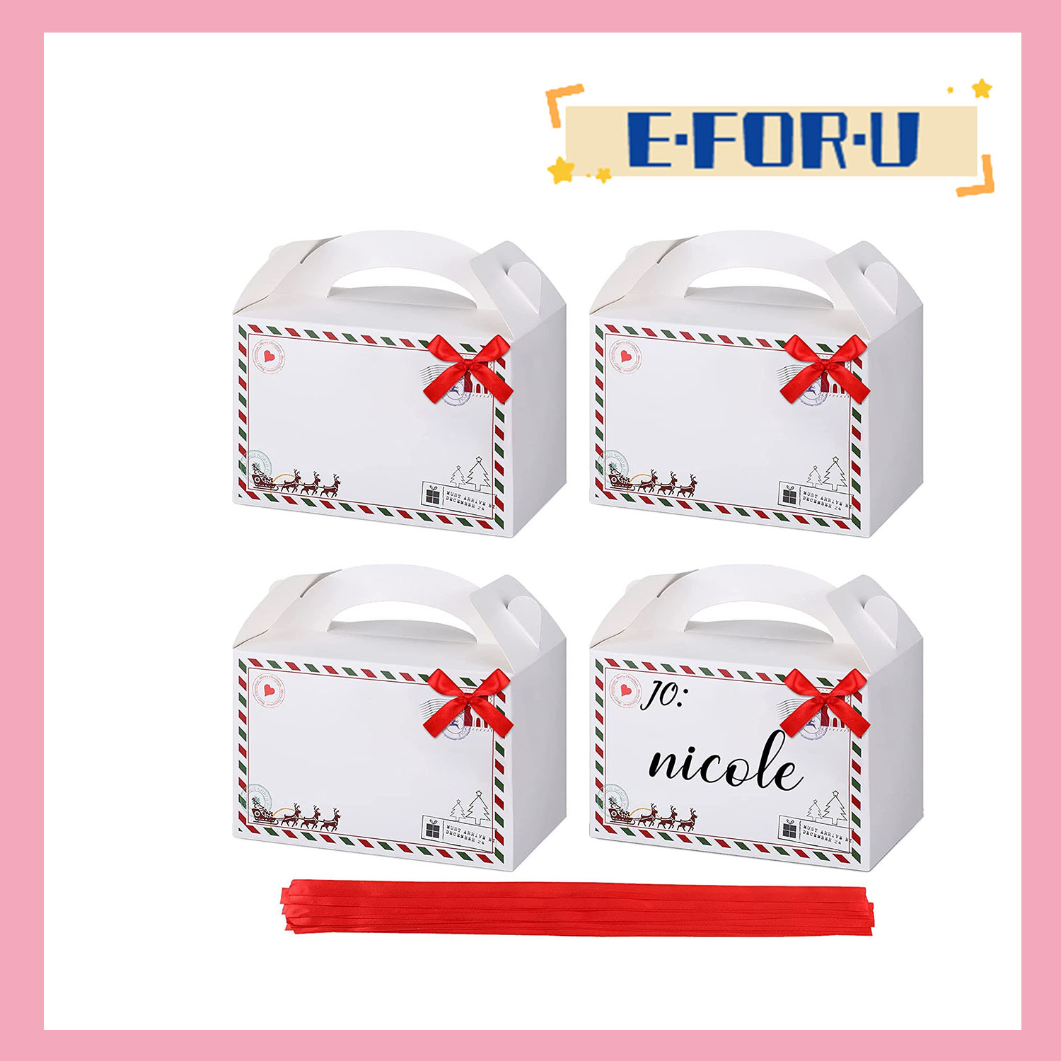 12 Pieces Christmas Gift Boxes Christmas Goody Boxes Small Treat Boxes ...