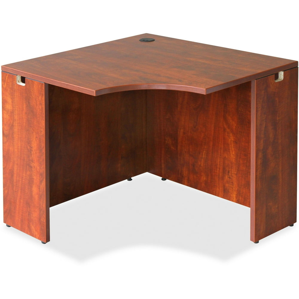 Lorell Essentials Series Cherry Laminate Corner Desk - Walmart.com ...