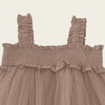 Babcutegg Solid Color Sleeveless Round Neck Mesh Dress With Adjustable ...
