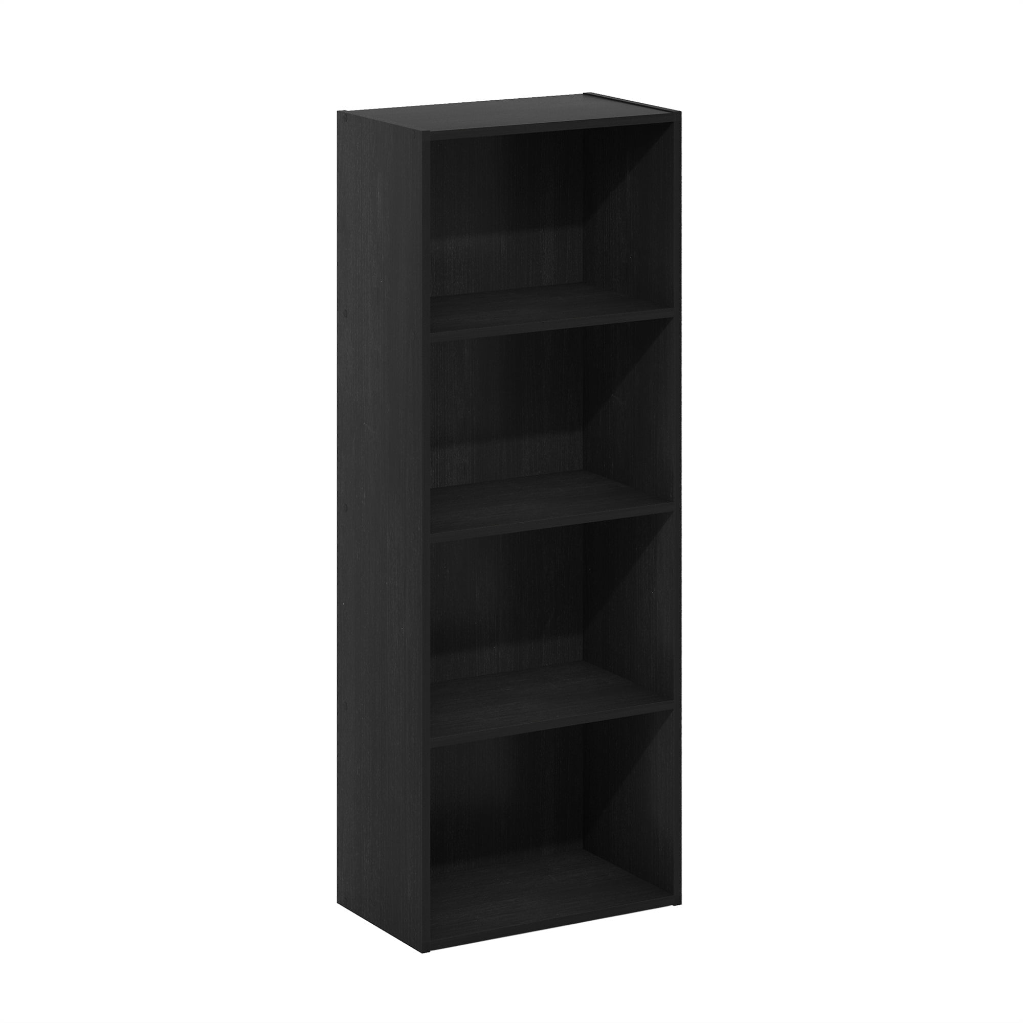 Furinno Luder 4-Tier Open Shelf Bookcase, Blackwood - Walmart.com